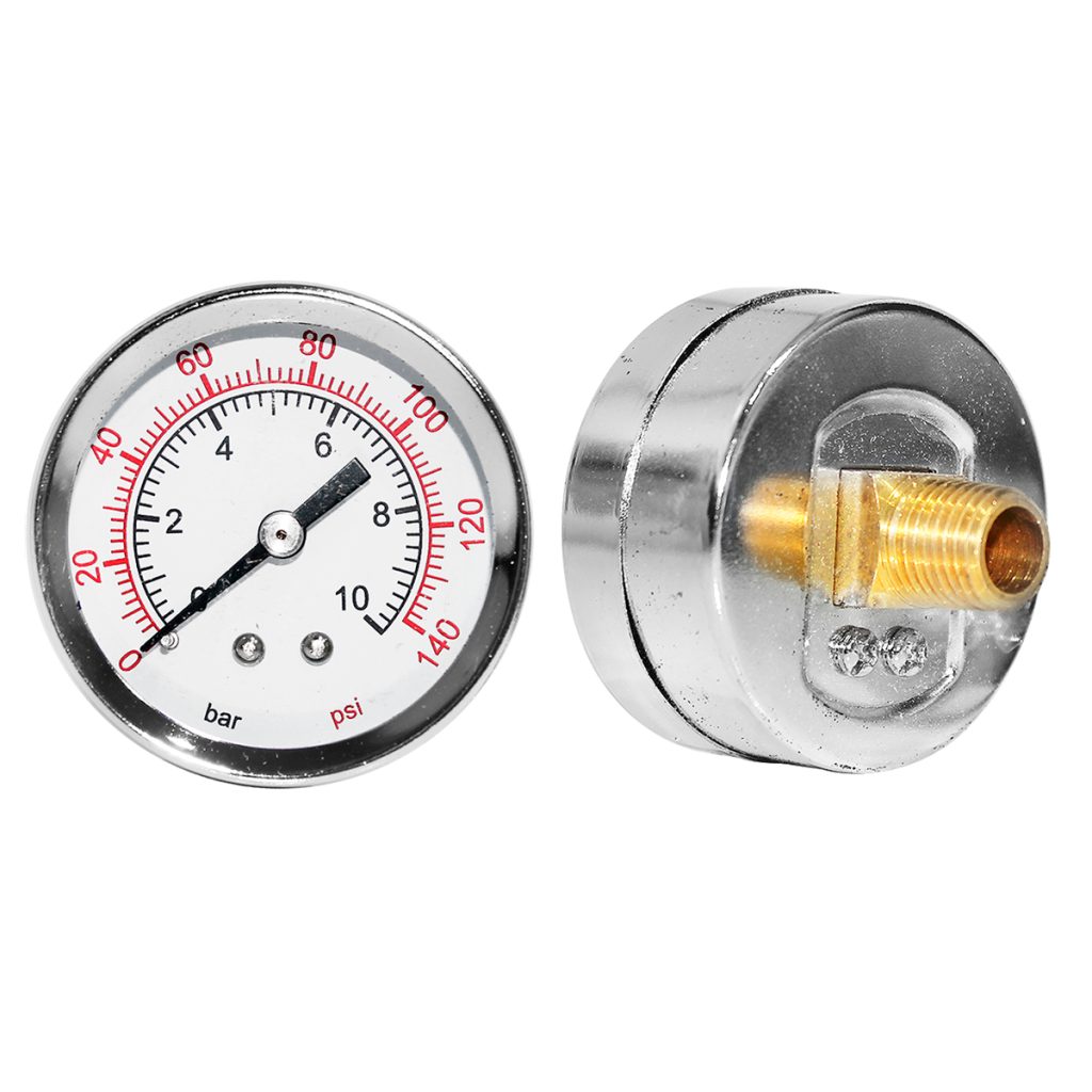 Manometro Horizontal 1/4" 50MM 10 BAR - Rotta376