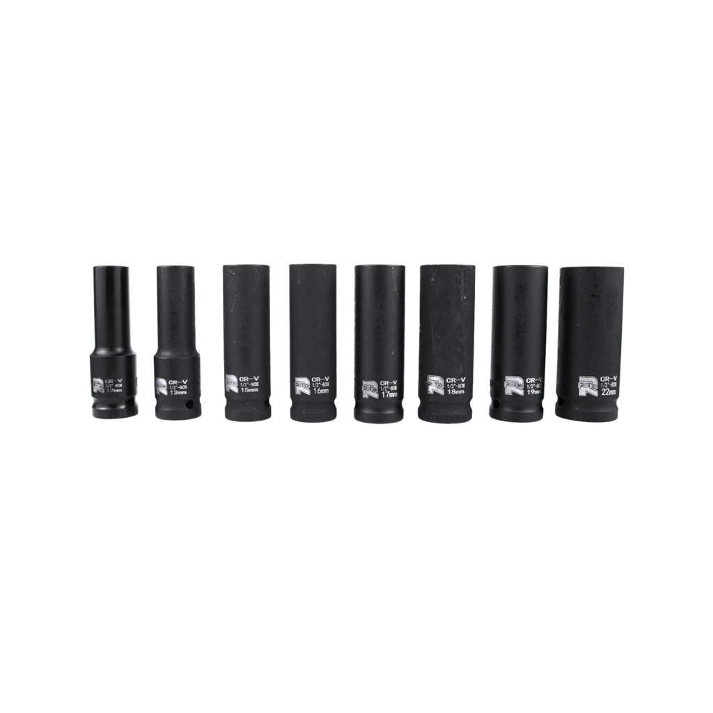 Kit Soquete de Impacto 1/2" 80MM 12/13/15/16/17/18/19 - 22MM - Rotta376